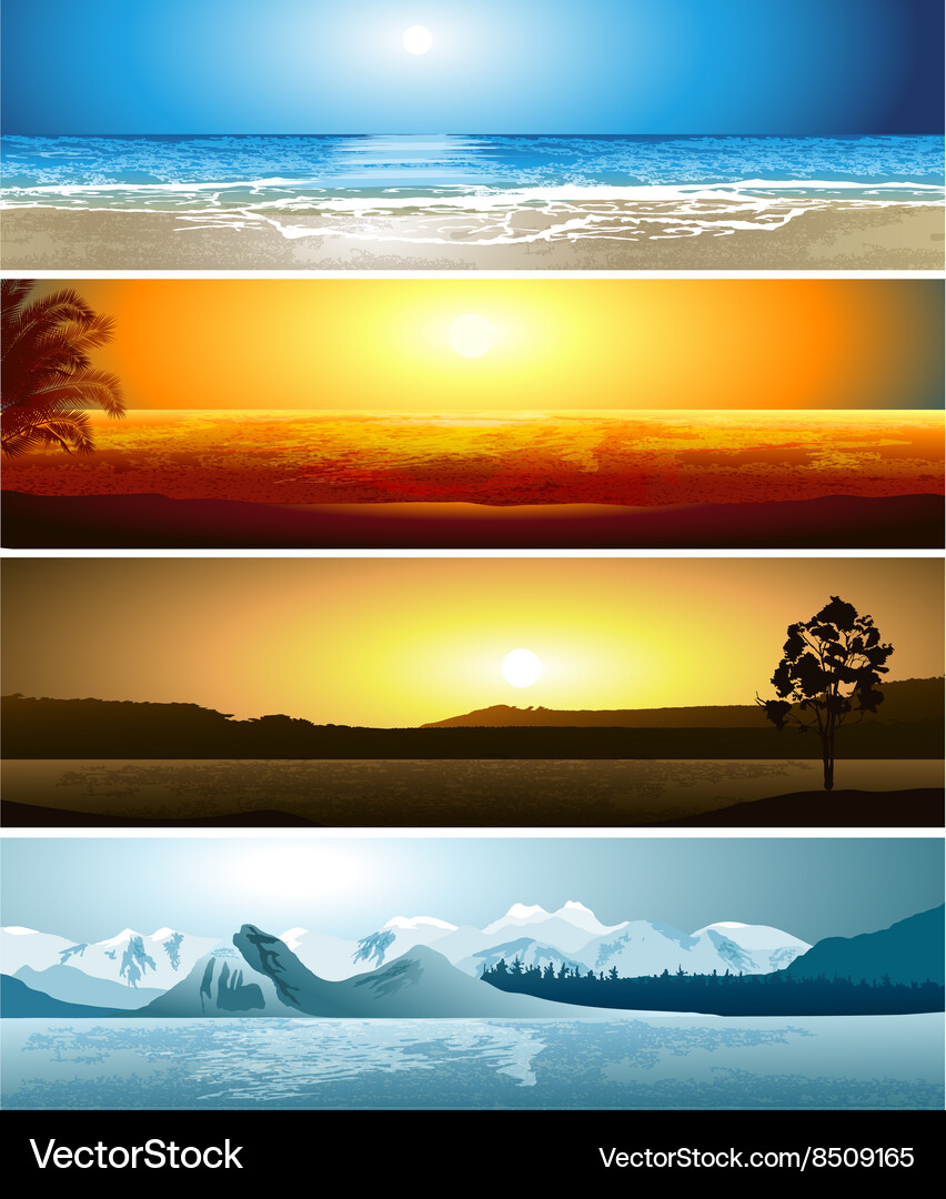 Set of geographical locations Royalty Free Vector Image