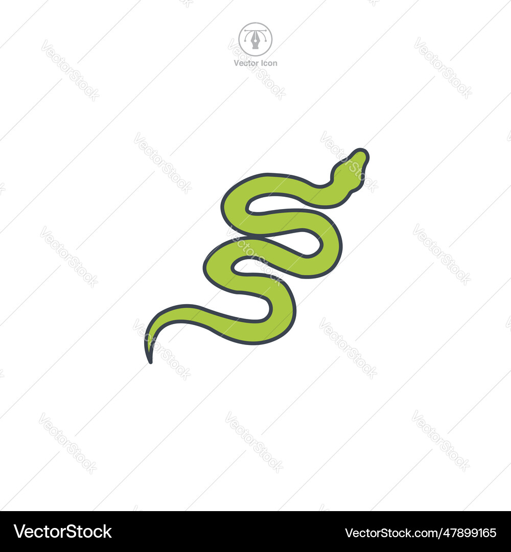 Snake icon symbol isolated on white background Vector Image