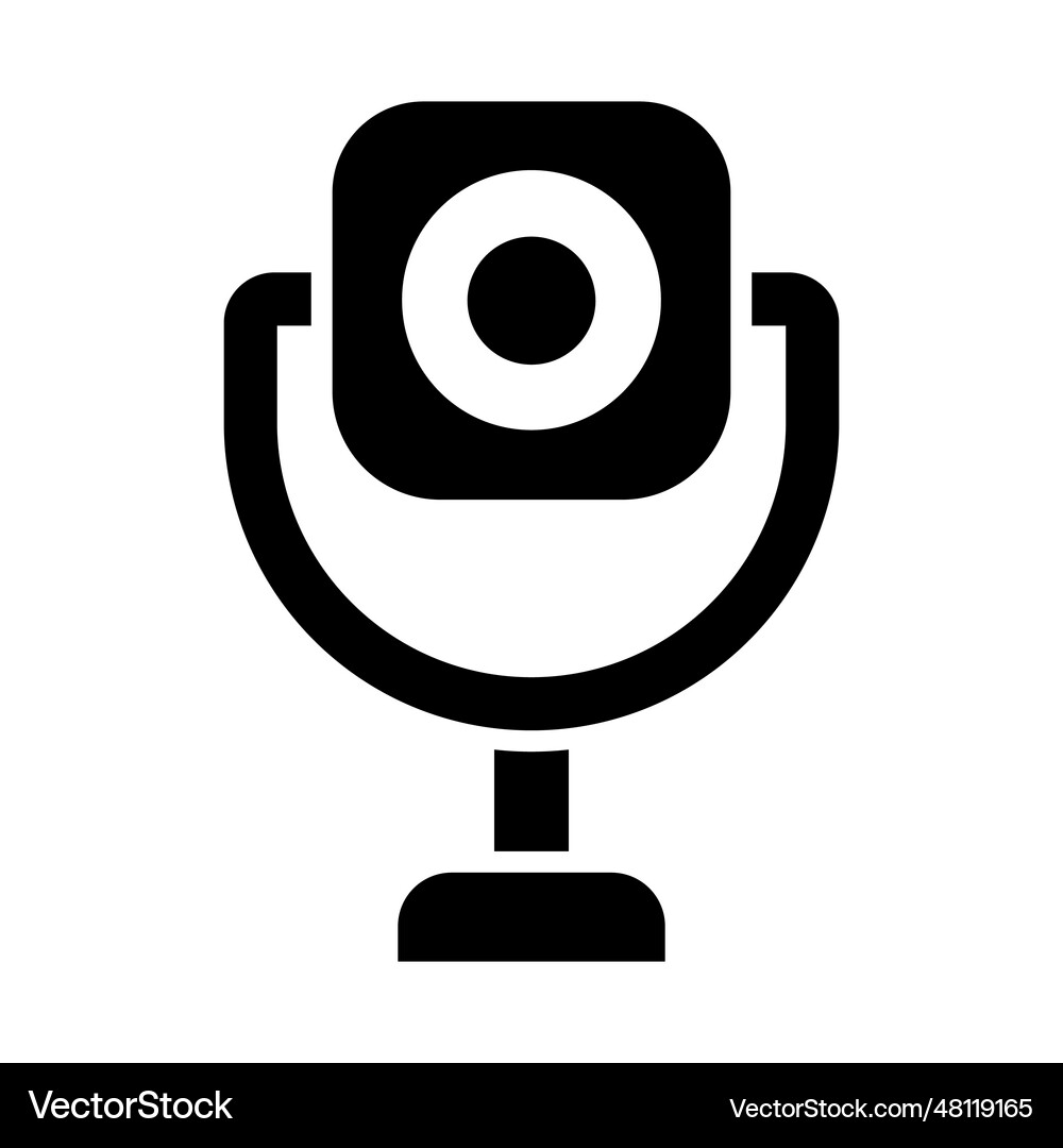 Webcam glyph icon for personal and commercial use Vector Image