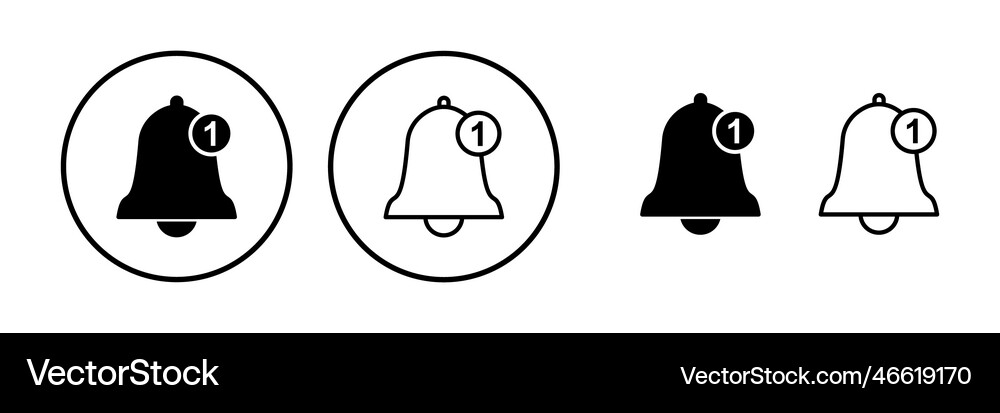 Bell icon in trendy flat style isolated Royalty Free Vector