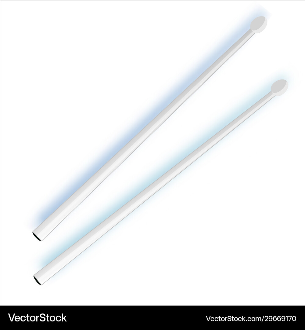 Crossed wooden drumsticks Royalty Free Vector Image