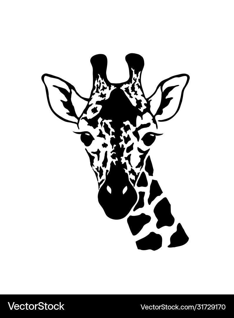 Giraffe Head Stencil Printable