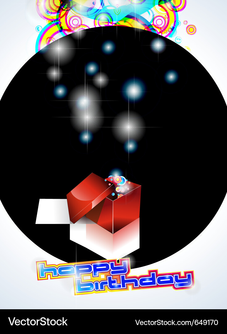 Happy birthday colorful Royalty Free Vector Image