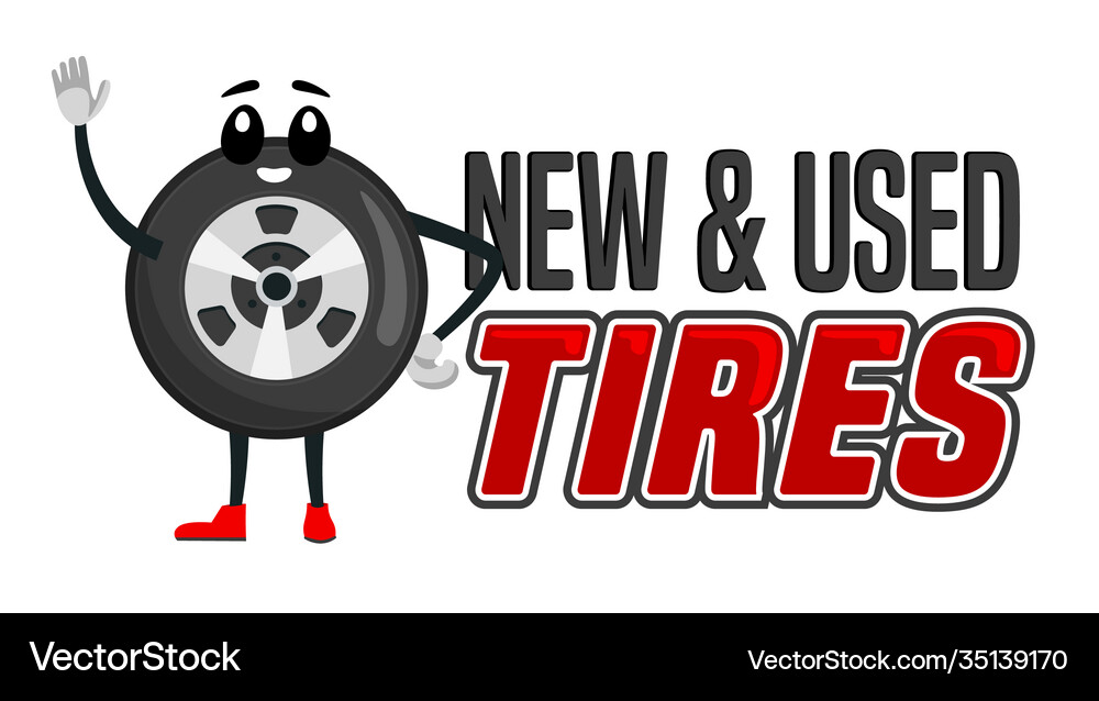 Tires shop banner Royalty Free Vector Image - VectorStock