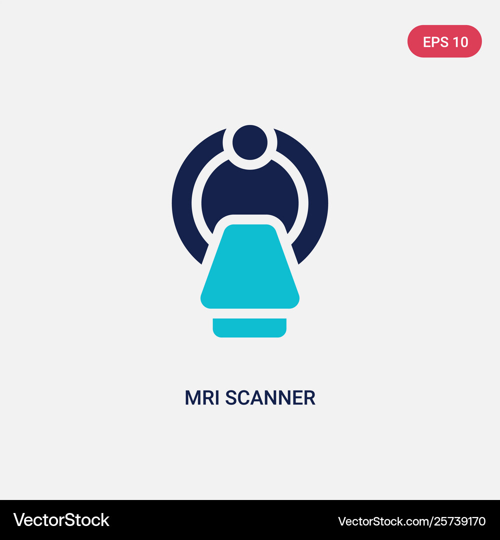 Two color mri scanner icon from general concept Vector Image