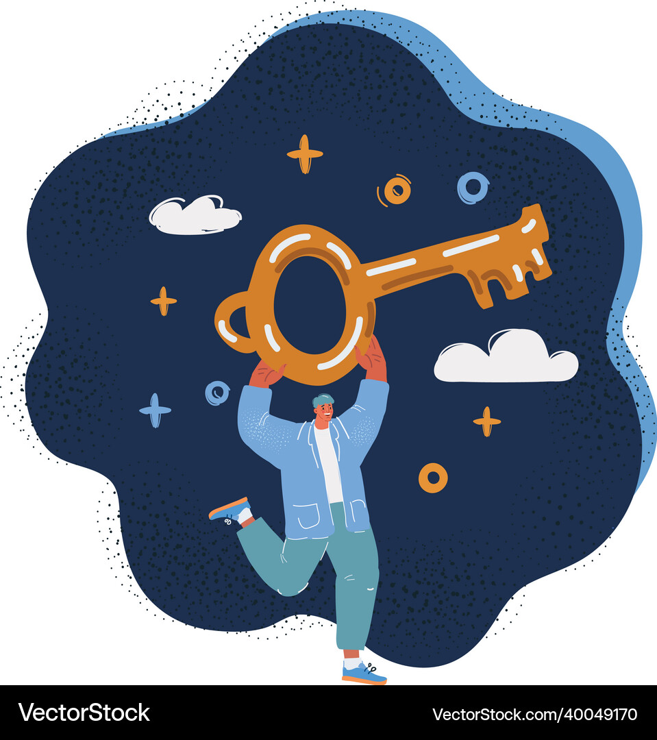 Unlock business success Royalty Free Vector Image