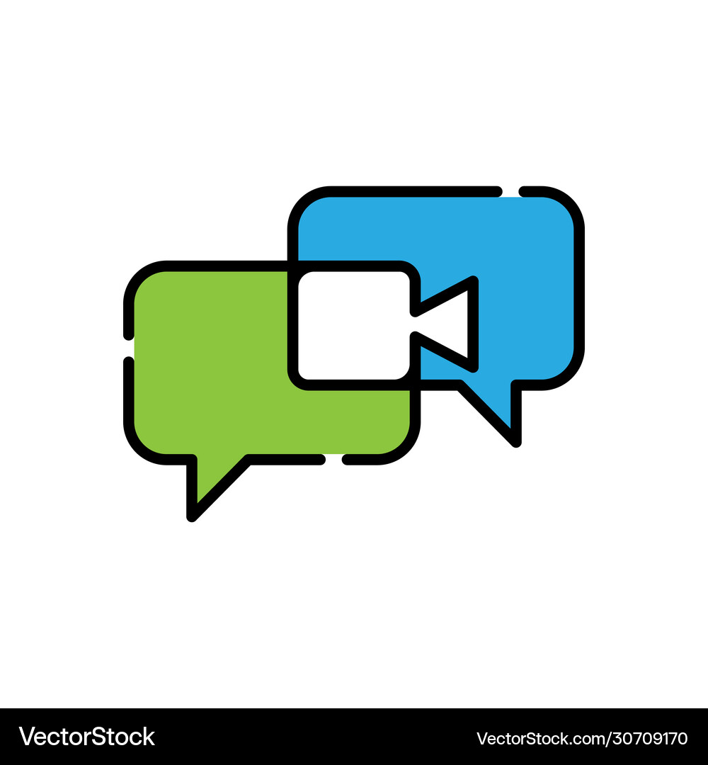 Video call icon logo call icon design Royalty Free Vector