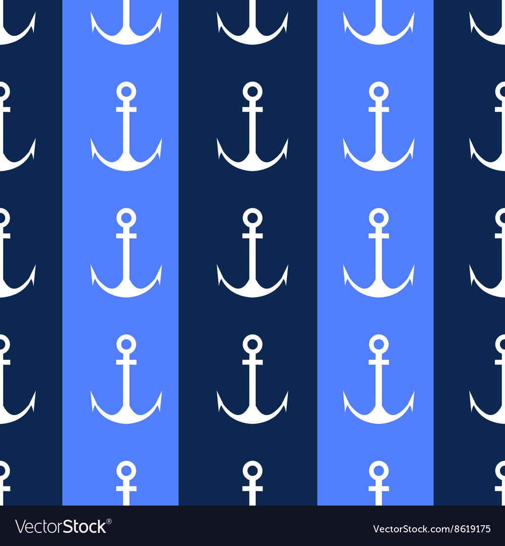 Anchor seamless pattern Royalty Free Vector Image