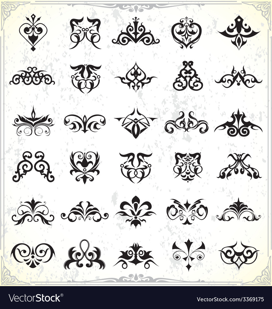 Classic shape elements Royalty Free Vector Image