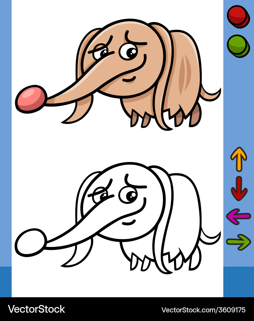 Dog game character cartoon Royalty Free Vector Image