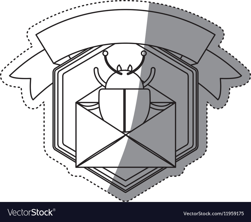 Envelope bug and security system design Royalty Free Vector