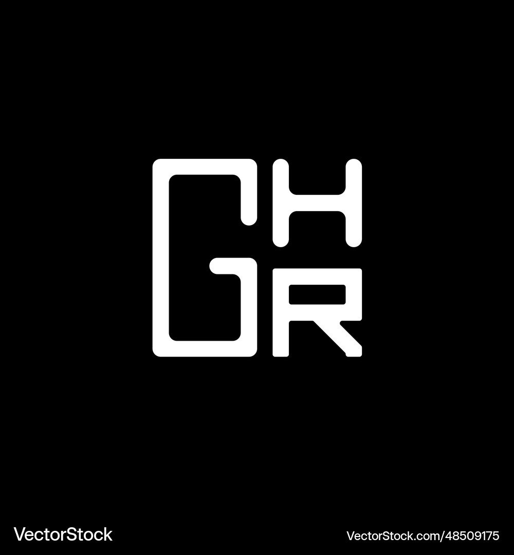 Ghr letter logo design simple and modern Vector Image