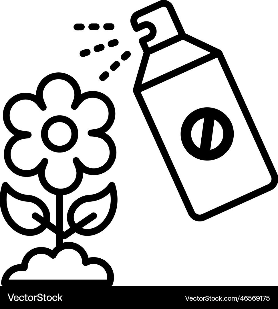 Plants spray outline icon style illust Royalty Free Vector