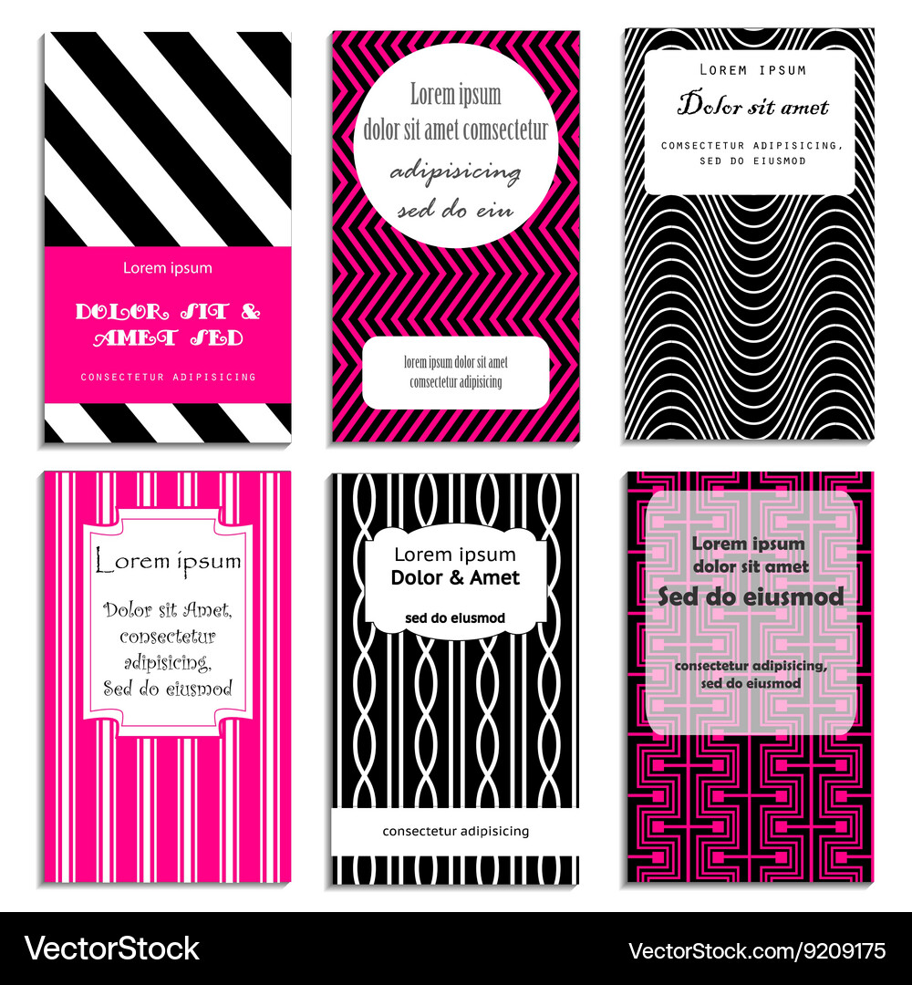 Set of greeting cards design Royalty Free Vector Image