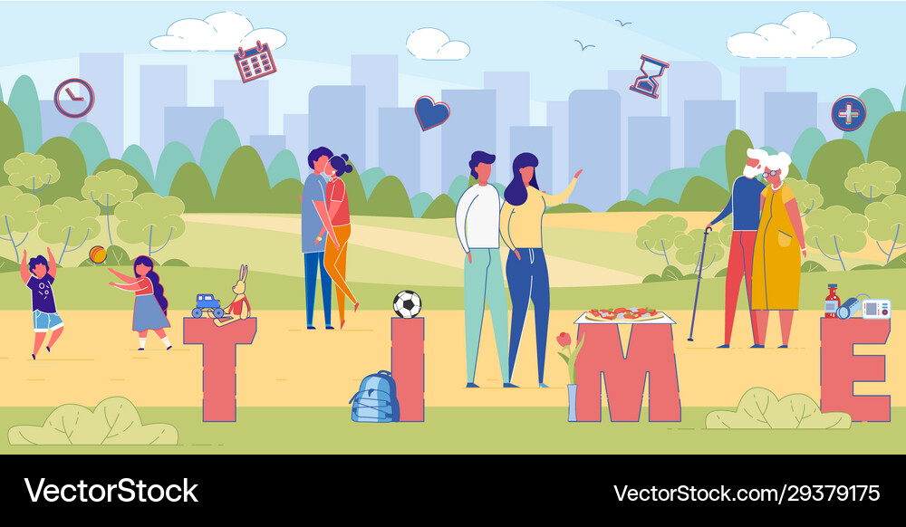 Spending quality time together word concept banner