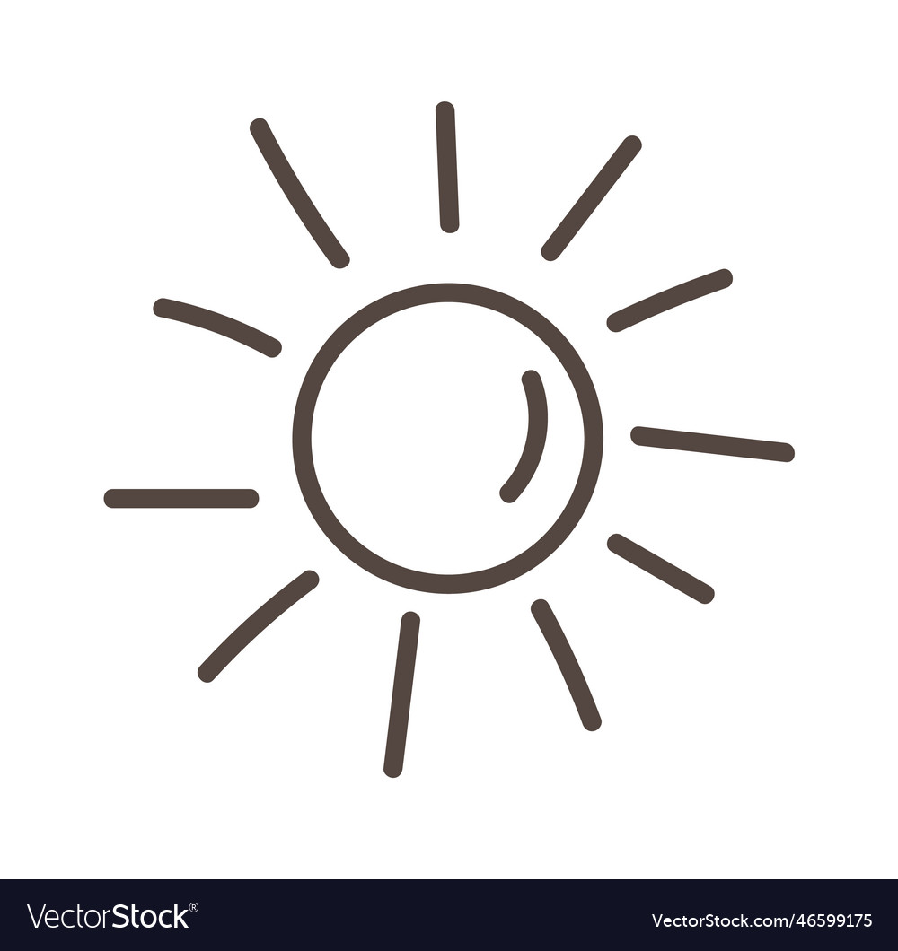 Sun with rays Royalty Free Vector Image - VectorStock