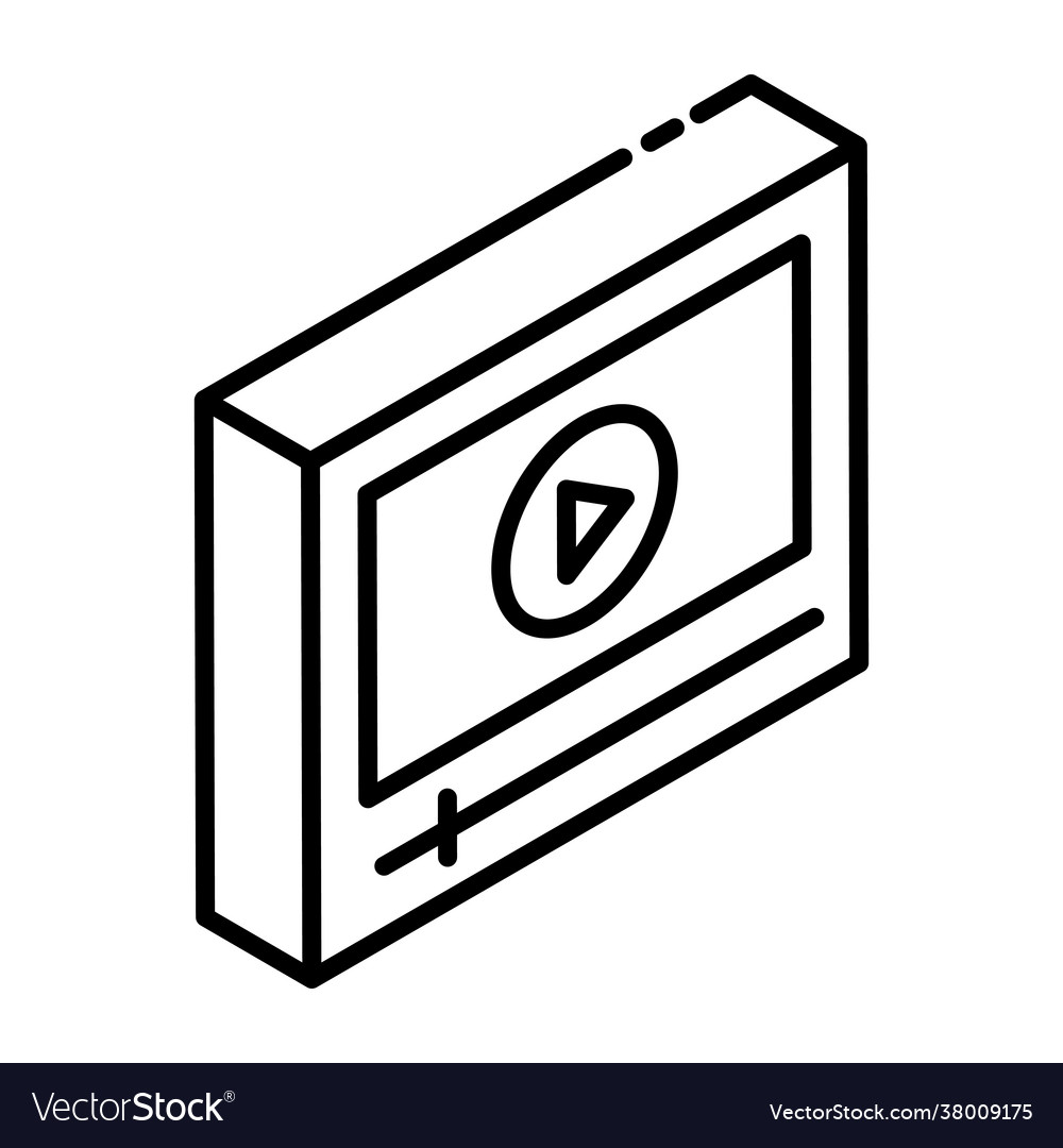 Video player Royalty Free Vector Image - VectorStock