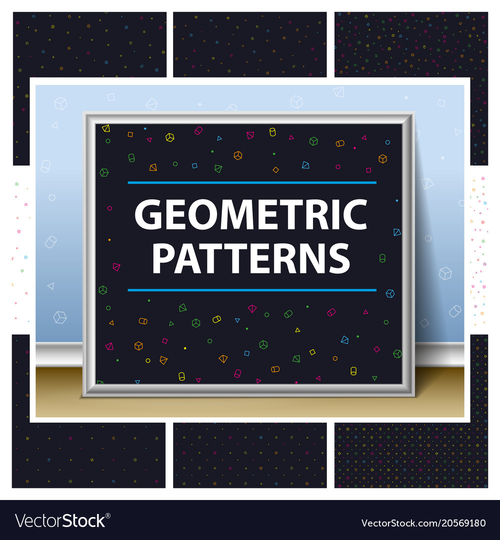 A set of beautifully made seamless simple Vector Image