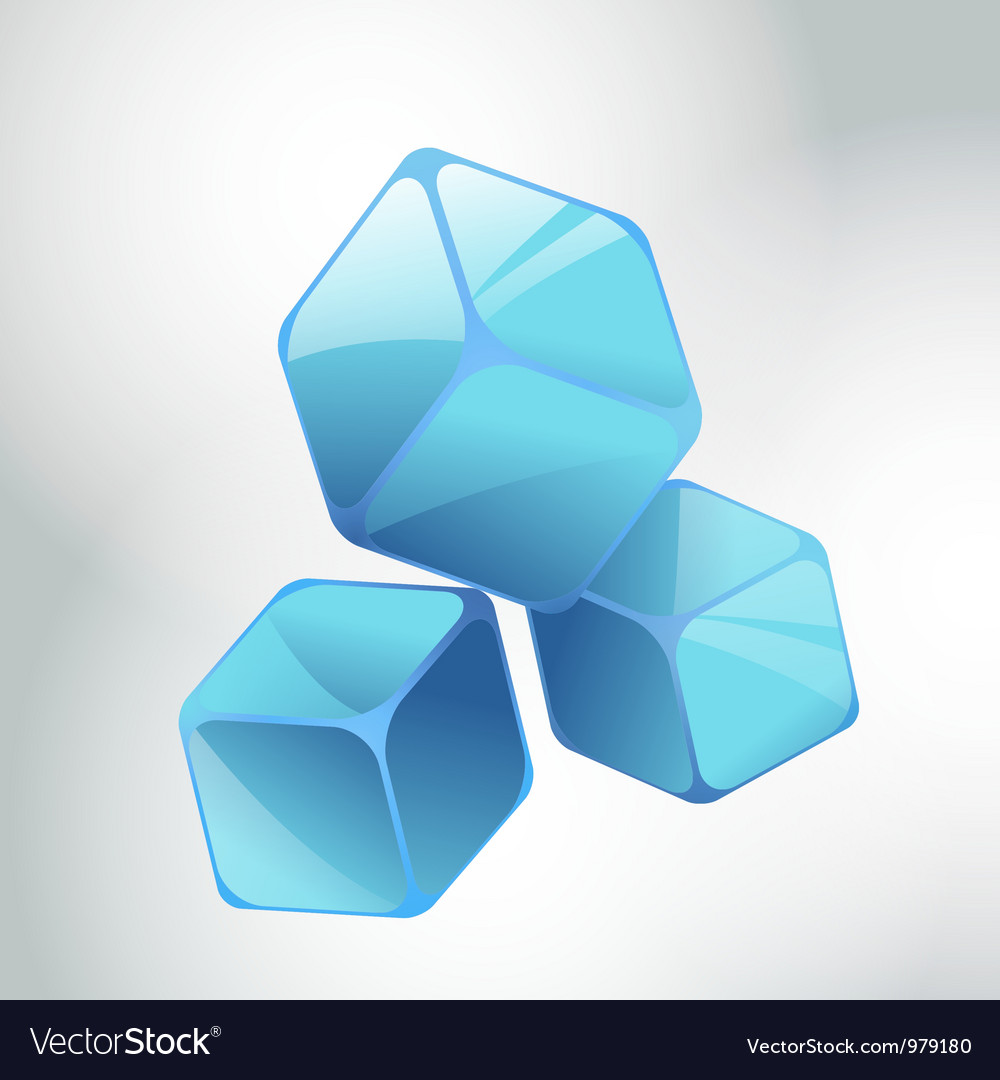 Blue cubes Royalty Free Vector Image - VectorStock