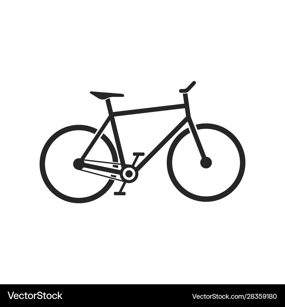 Bycicle icon flat design Royalty Free Vector Image