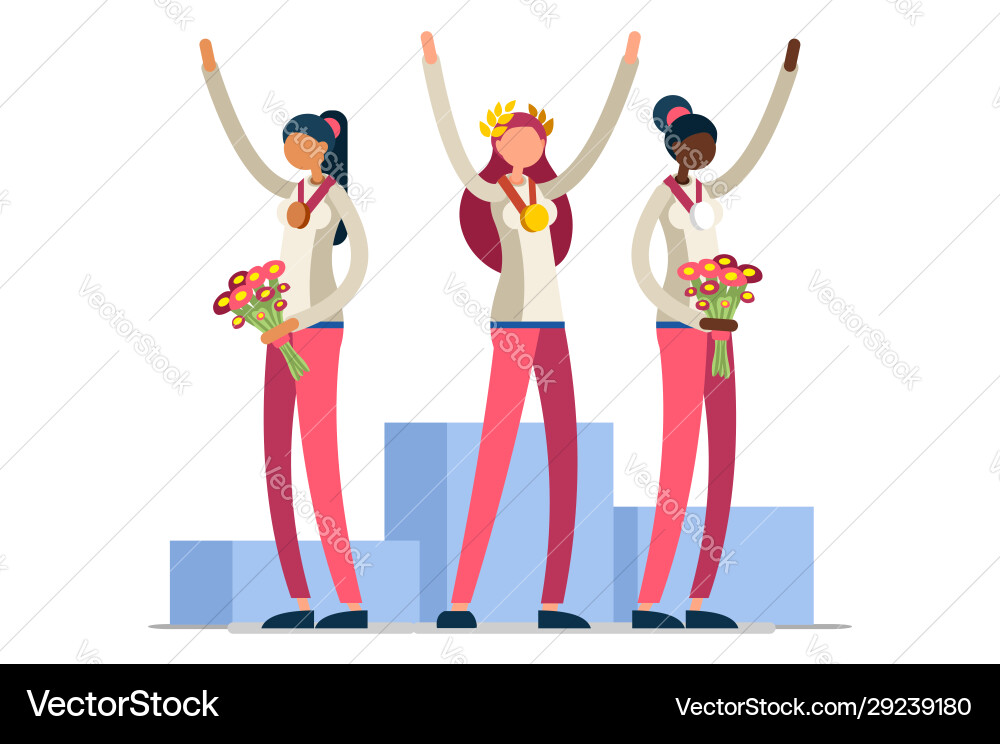 Female team athlete symbol Royalty Free Vector Image