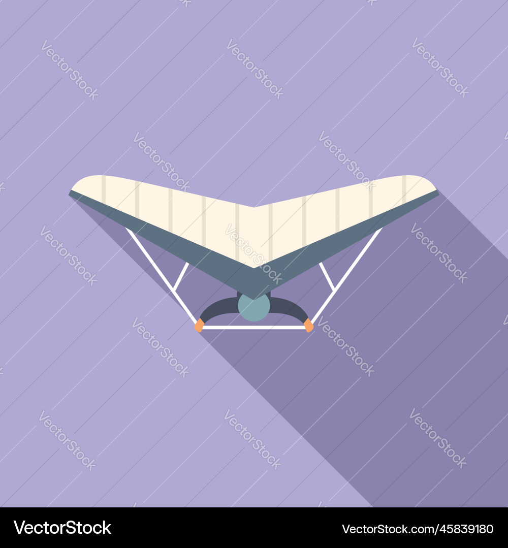 Man hang glider icon flat para air Royalty Free Vector Image