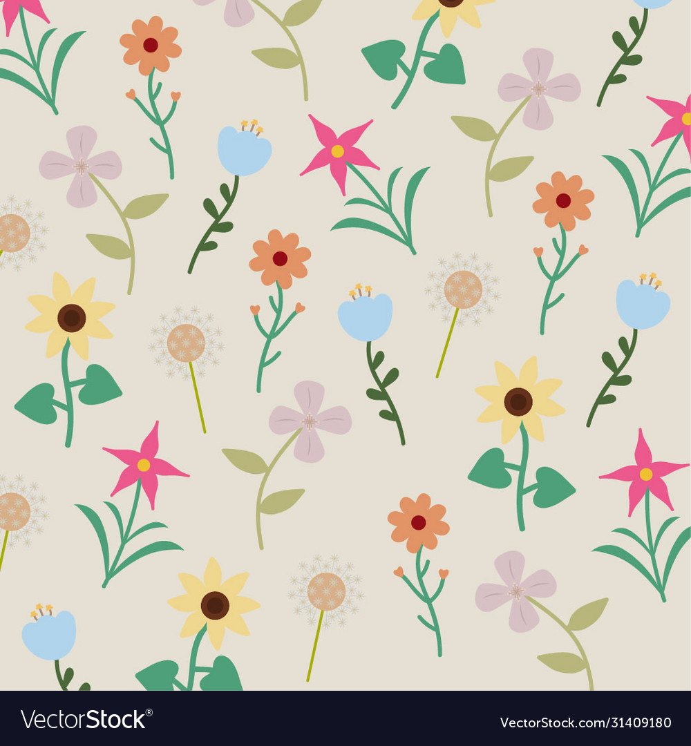 Spring floral pattern Royalty Free Vector Image