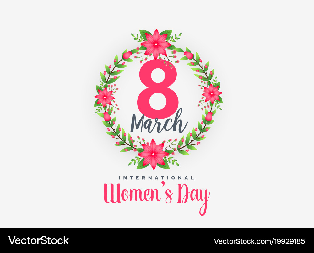 Cute 8th march happy womens day background Vector Image