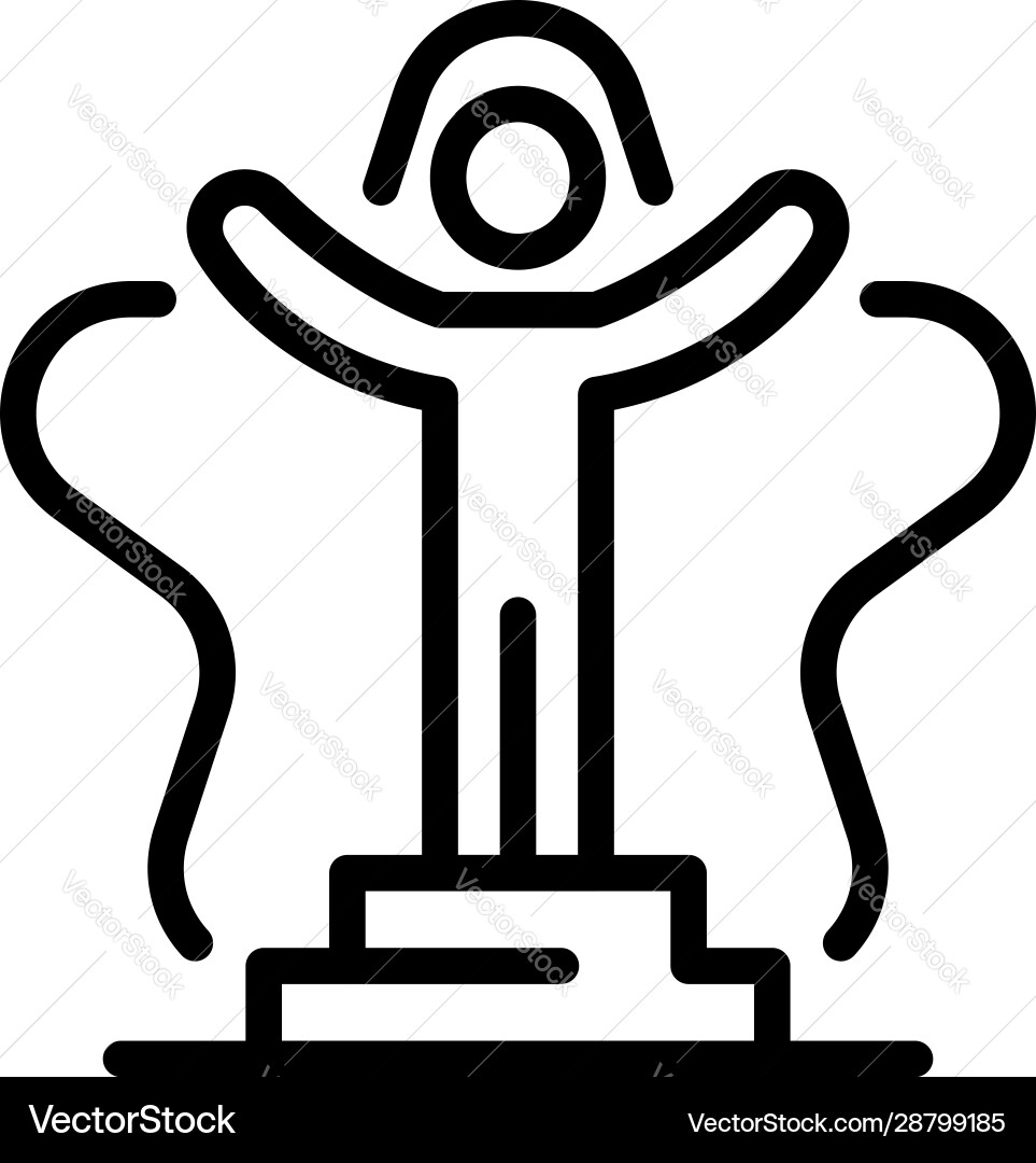 First man shop icon outline style Royalty Free Vector Image