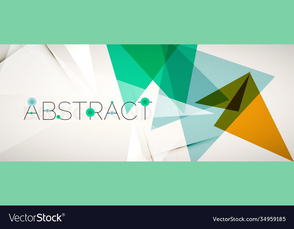 Geometric abstract background color triangle Vector Image
