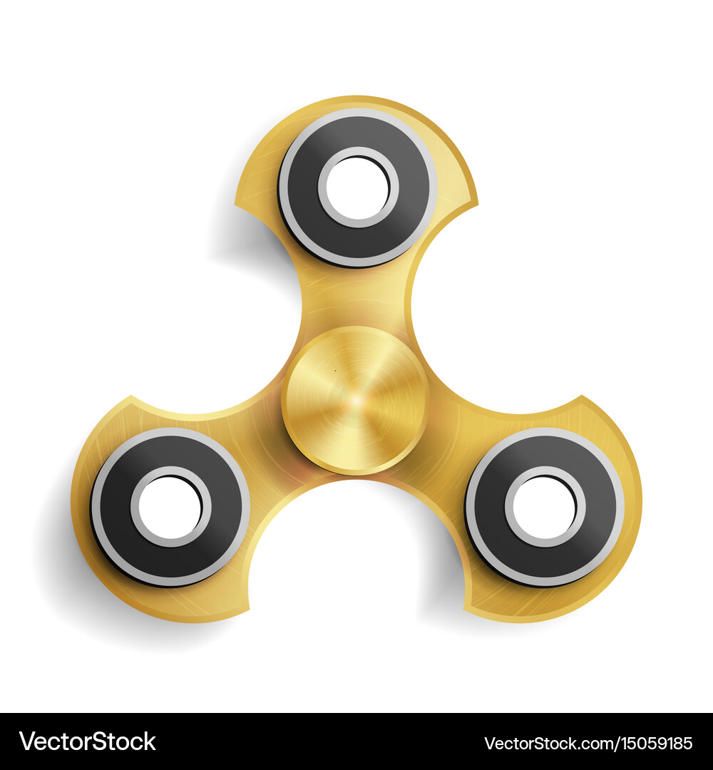 Hand spinner toy fidgeting for stress Royalty Free Vector