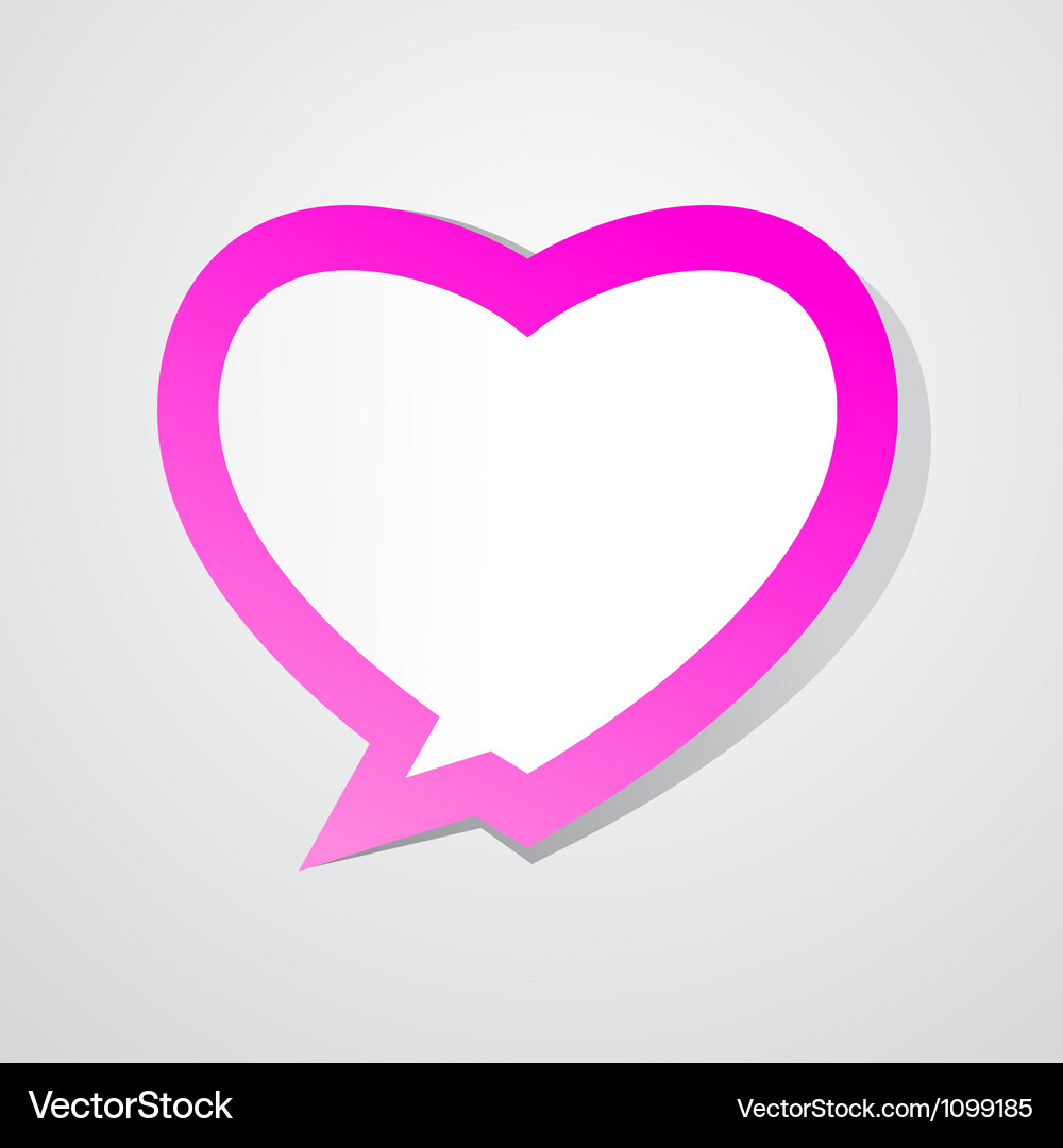 Heart Speech Bubble - Valentine's Royalty Free Vector Image