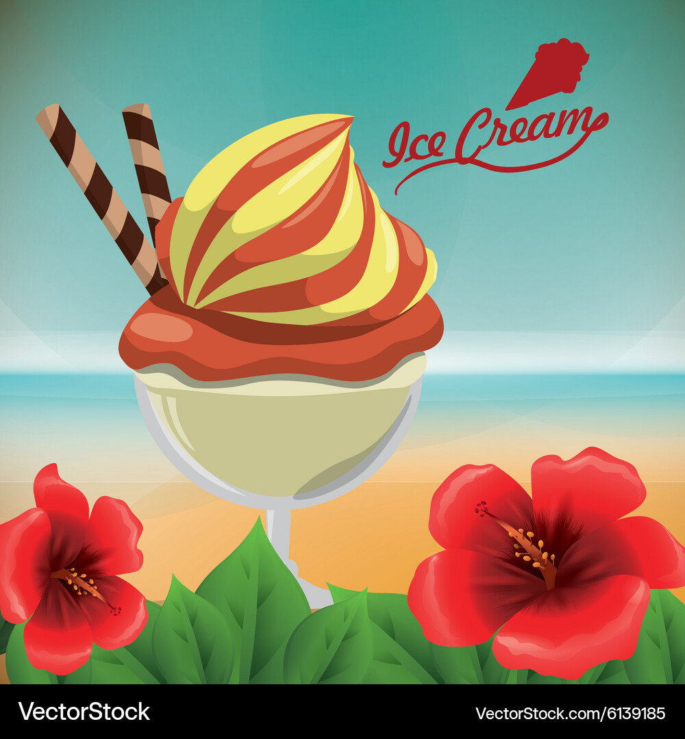 Ice cream design Royalty Free Vector Image - VectorStock