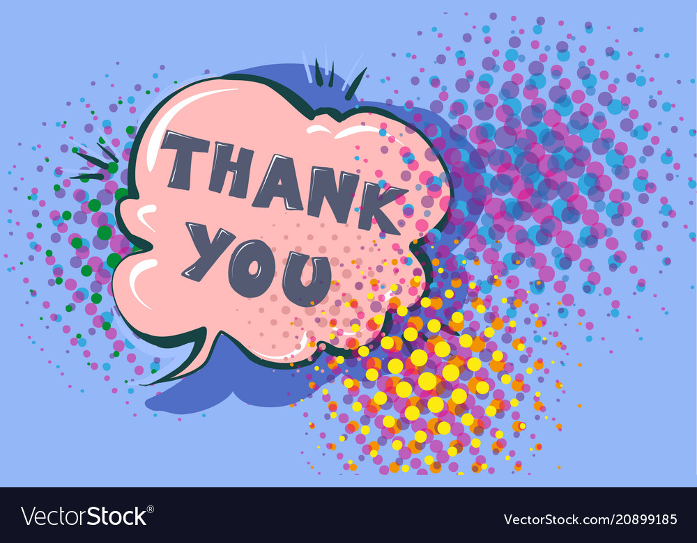 Retro Speech Bubble - Thank You Royalty Free Vector Image