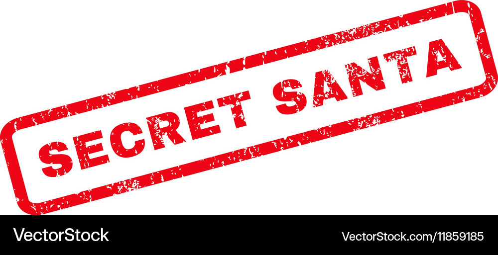 Secret santa rubber stamp Royalty Free Vector Image