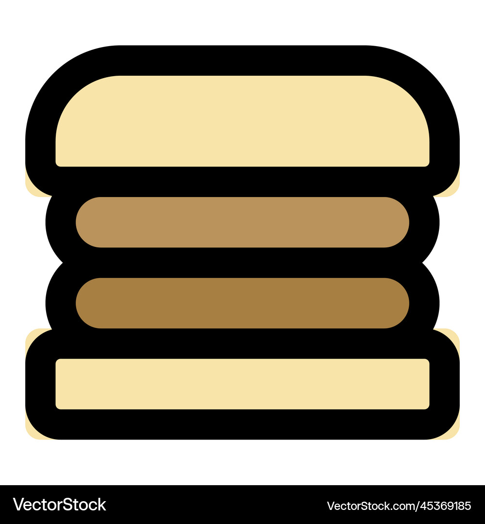 Spicy crispy burger with double patties Royalty Free Vector