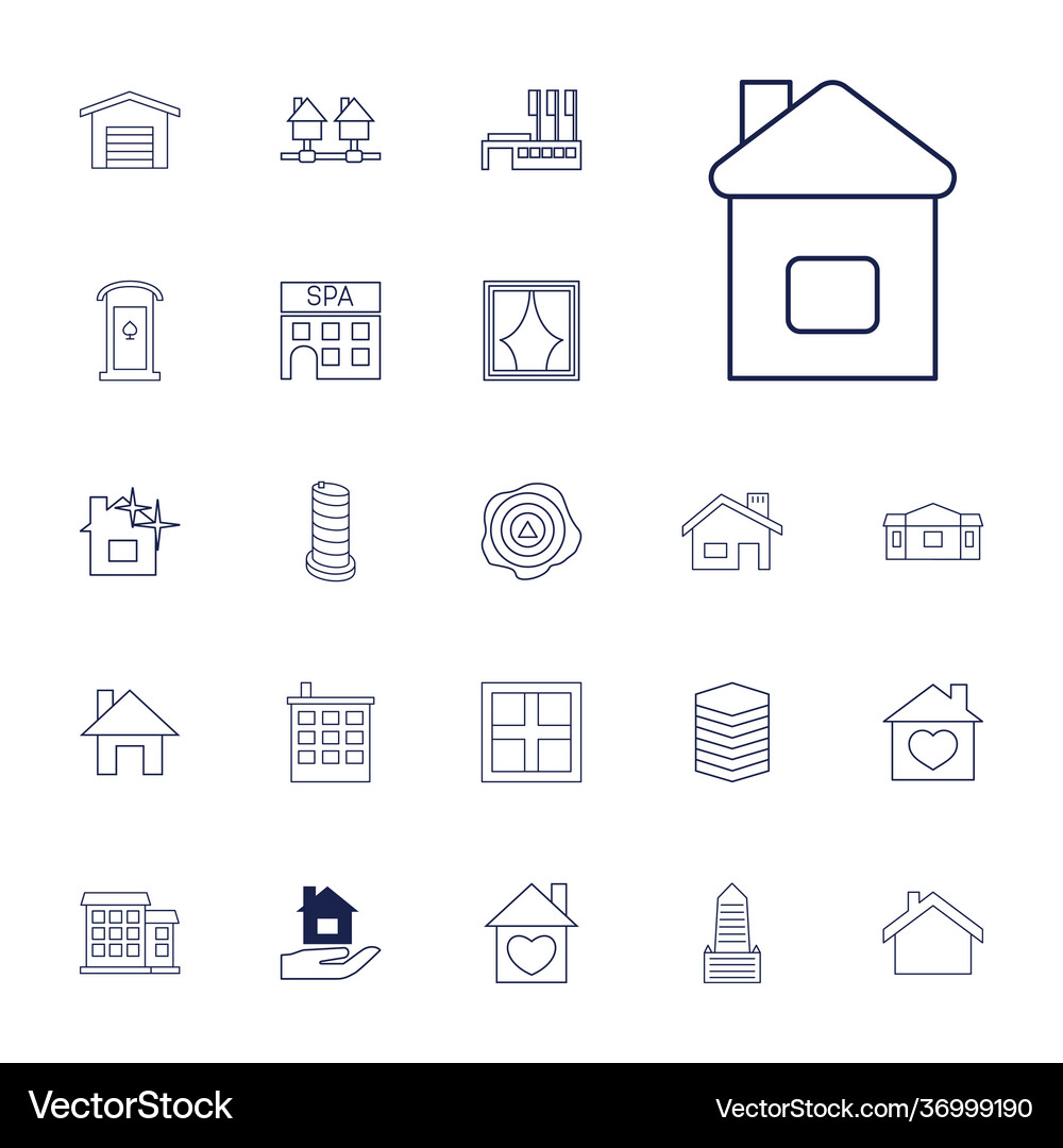 22 estate icons Royalty Free Vector Image - VectorStock