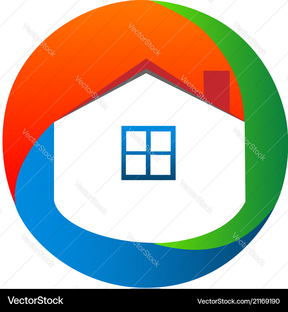 Abstract house and home icon Royalty Free Vector Image