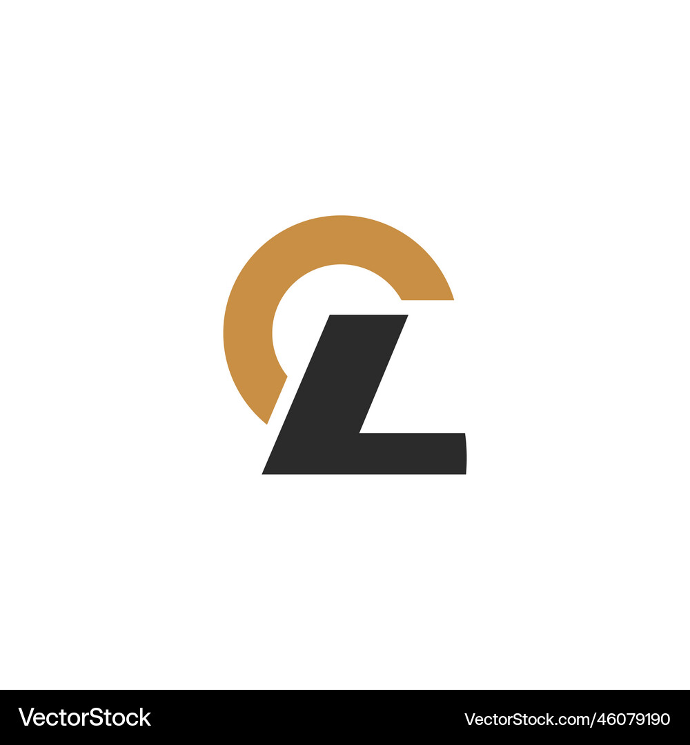 Alphabet letters initials logo cl lc l and c Vector Image