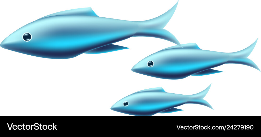 Blue tropical fish coral reef fish Royalty Free Vector Image