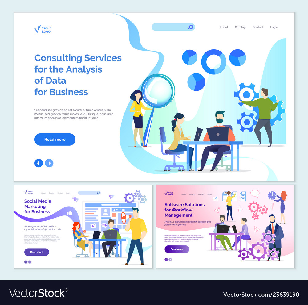 Consulting services analysis of business data Vector Image