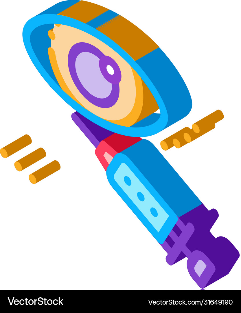 Eye cosmetology injection isometric icon Vector Image