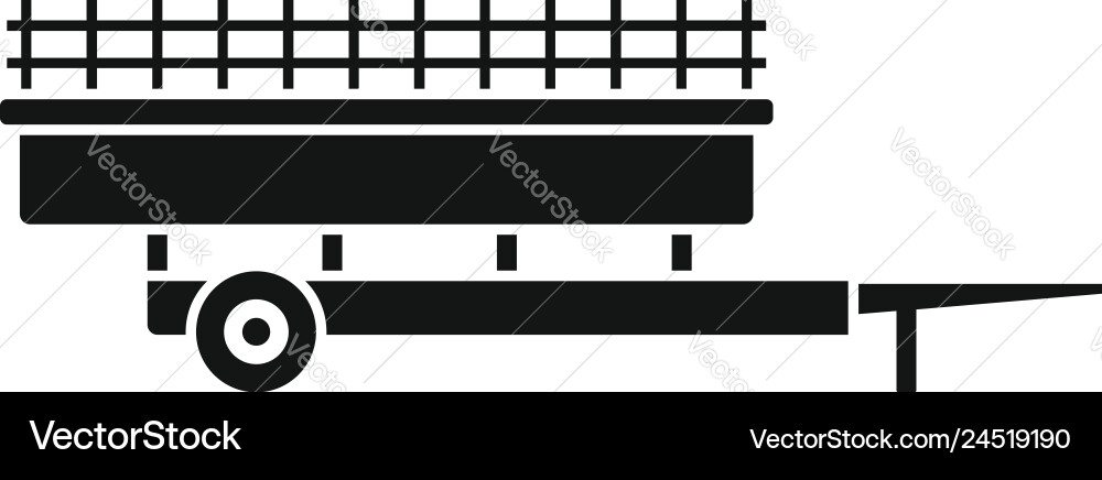 Farm harvester trailer icon simple style Vector Image