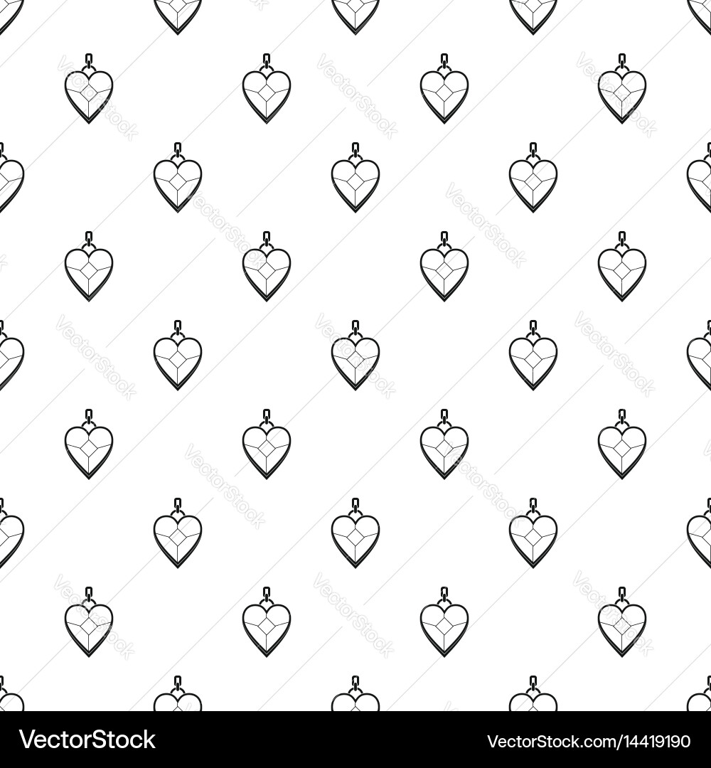 Heart shaped pendant pattern Royalty Free Vector Image