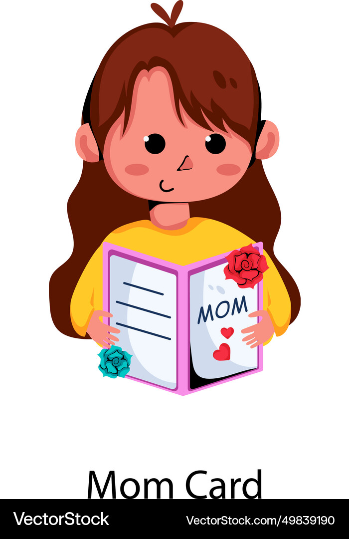 Mom card Royalty Free Vector Image - VectorStock