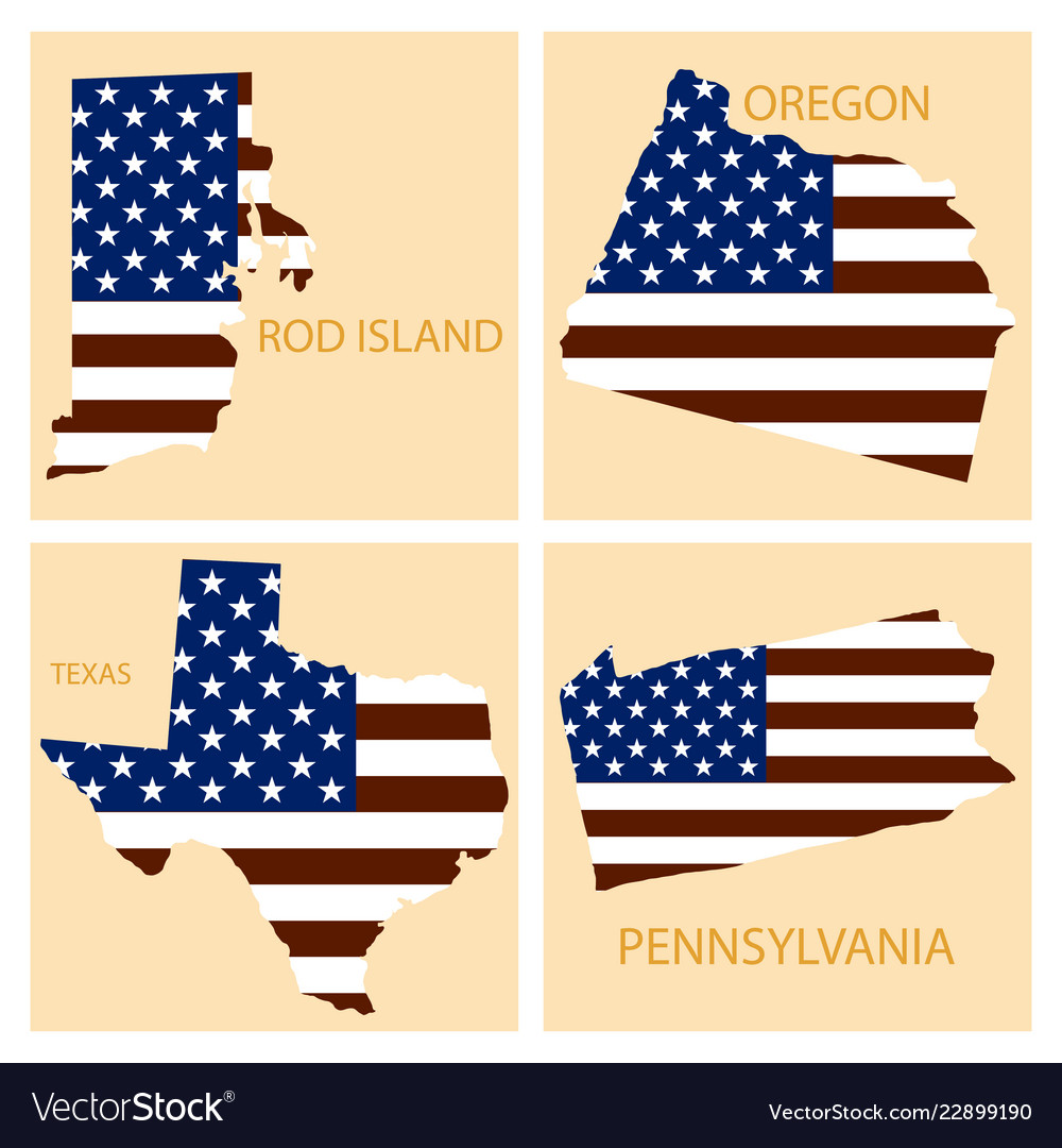 Poster map of united states america with state Vector Image