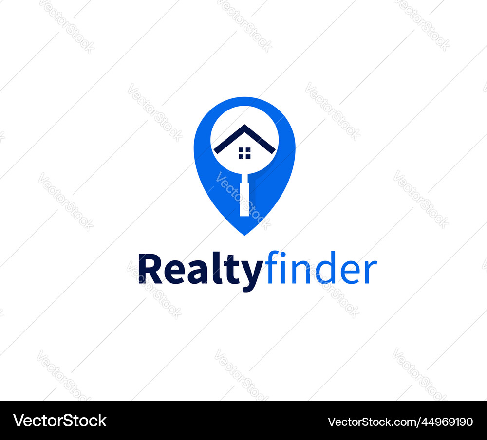 Realty finder business agent logo design template Vector Image