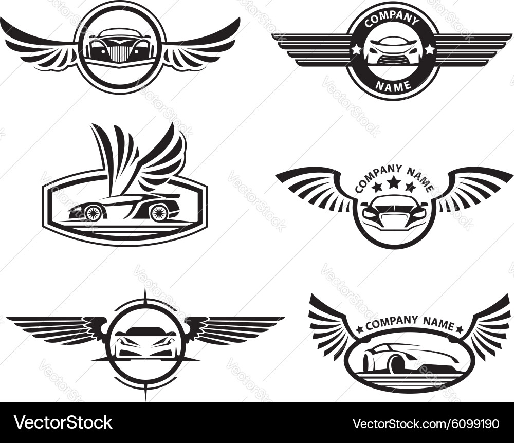Set of car labels Royalty Free Vector Image - VectorStock