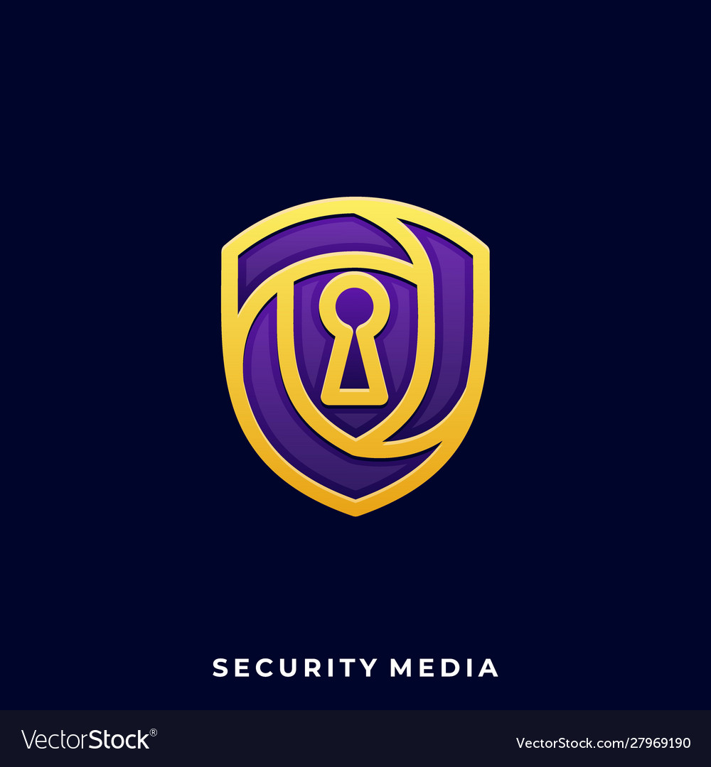 Shield security template Royalty Free Vector Image