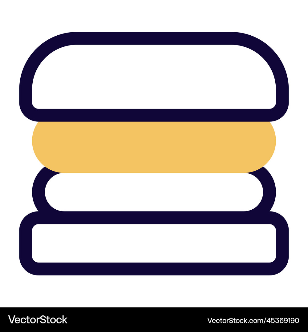 Spicy crispy burger with double patties Royalty Free Vector